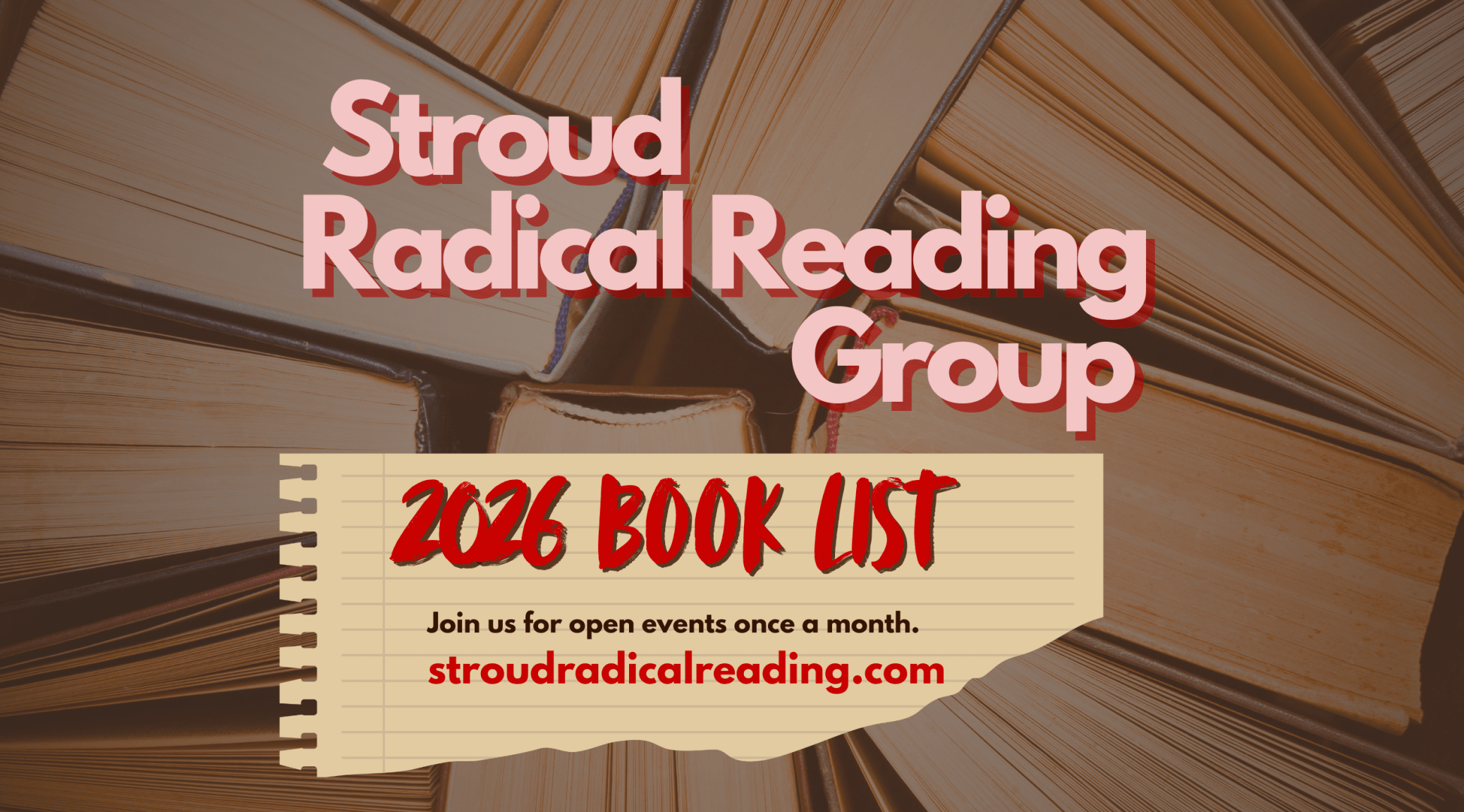 Stroud Radical Reading Group 2026 book list | Stroud Radical Reading Group